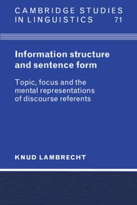 Information Structure and Sentence Form | CDON