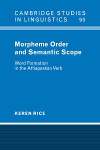 Morpheme Order and Semantic Scope | CDON