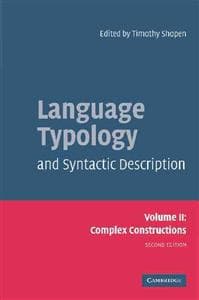 Language Typology and Syntactic Description: Volume 2, Complex Constructions | CDON