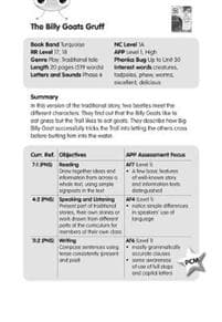 BC JD Plays Turquoise/1B The Billy Goats Gruff Guided Reading Card | CDON