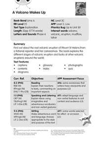 BC NF Lime A/3C A Volcano Wakes Up Guided Reading Card | CDON