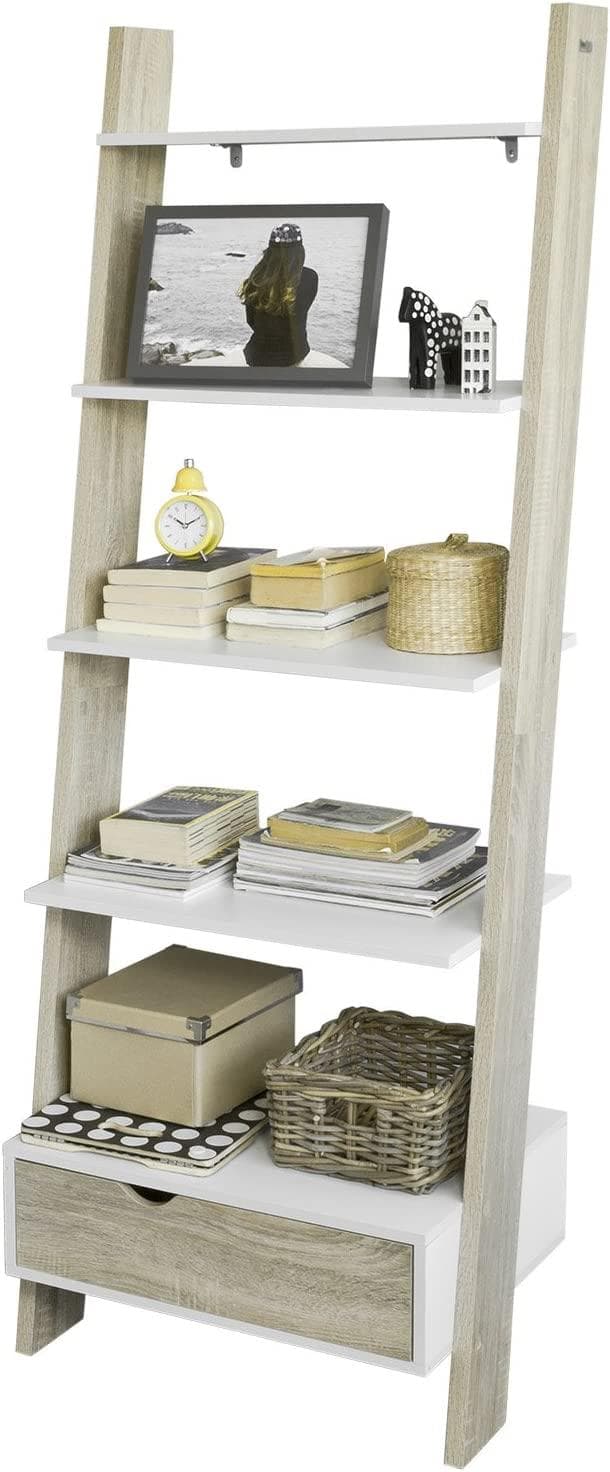 Rootz Ladder Hylde Væghylde Bogreol Opbevaring Display Reol med 4 ...