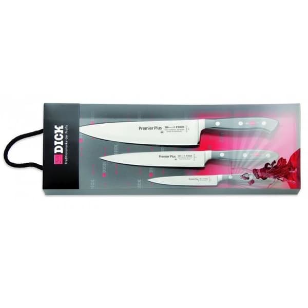 Coffret DICK 3 knivar Premier Plus kock + kock + skivkniv | CDON