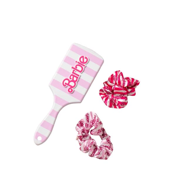 Barbie Retro Stripe Hair Brush Set | CDON