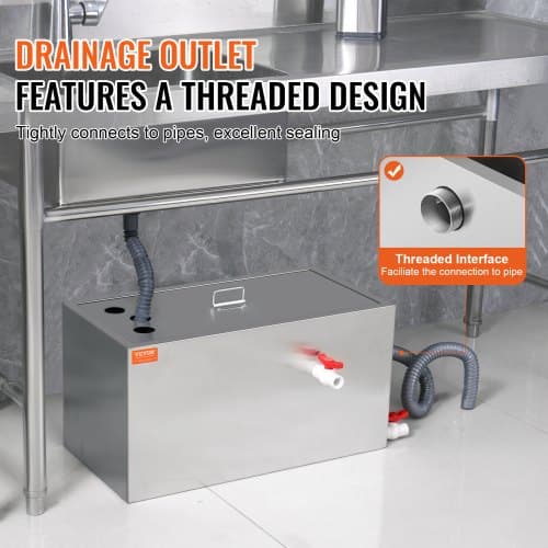 Grease Trap, 61.5x31x32 cm, Stainless Steel | CDON