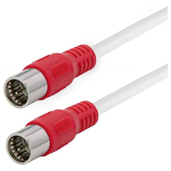 Maxtrack antenn, SAT Anslutningskabel [1x F hane - 1x F hane] 6 m vit ...