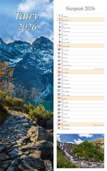 Kalenteri 2026 seinänauha Tatravuoret | CDON