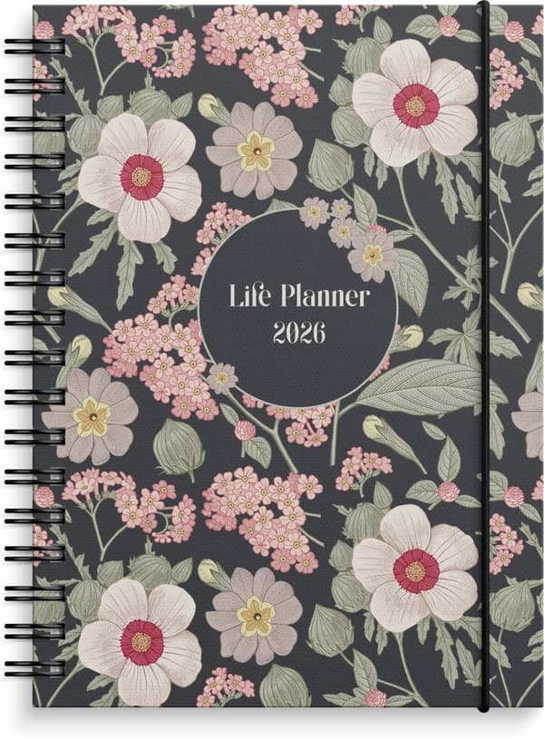 Kalender 2026 A6 Life Planner Floral Burde | CDON