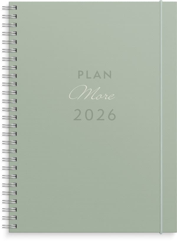 Kalender 2026 A5 Plan More Grön Burde | CDON