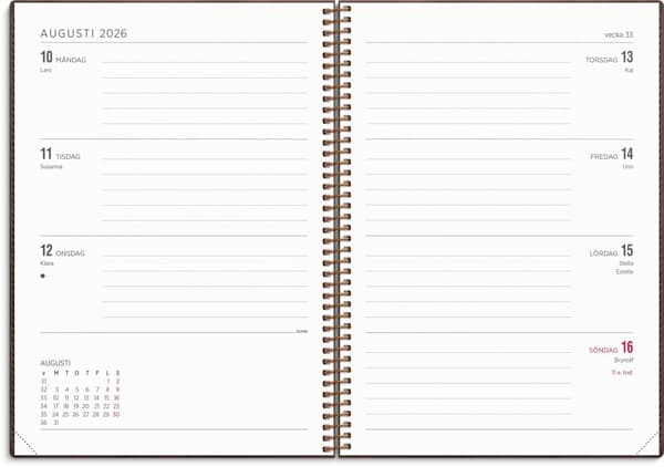 Kalender 2026 A5 Senator Twist Brun Burde | CDON