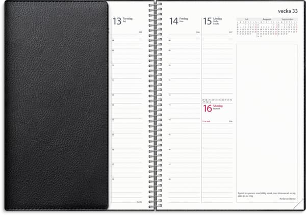 Kalender 2026 A5 Business Twist Svart Burde | CDON