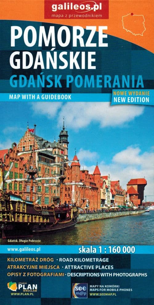 Gdańsk Pommern / Pommern 1:160 000. Bil- och turistkarta. Galileos | CDON