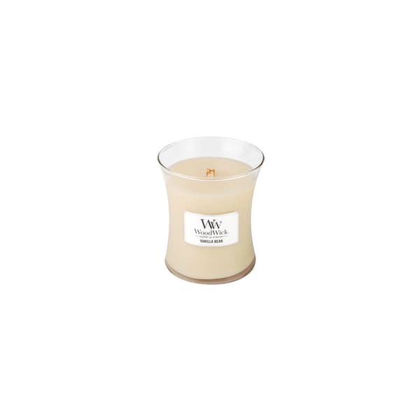 WoodWick Vanilla Bean scented candle with wooden wick 275 g | CDON