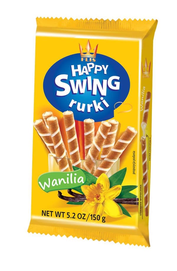 Flis Happy Swing Rolls med vaniljsmak 150g | CDON