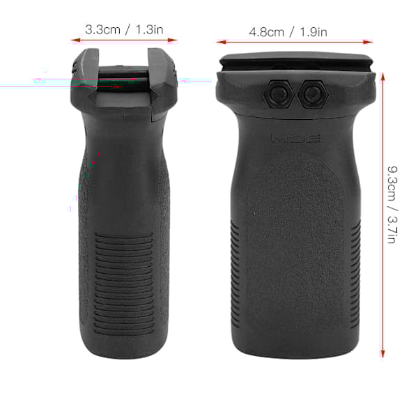 Tactic Nylon Rail Vertical Grip Foregrip för 20 mm Picatinny Rail System (svart) | CDON