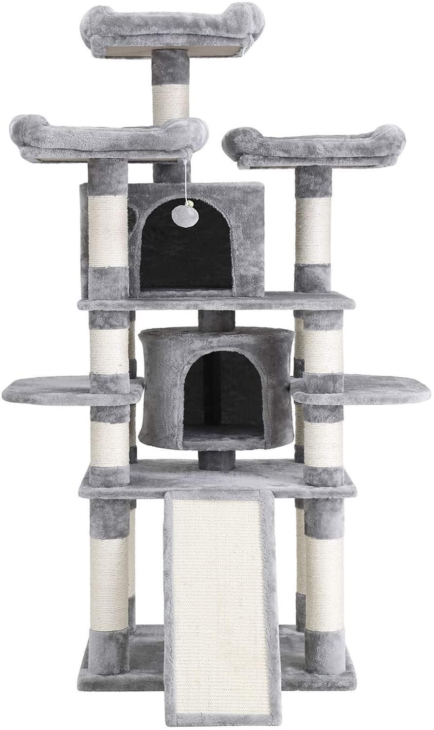 Rootz Xxl Skrapstolpe För Katt Kattträd Grå 60 X 55 X 172 Cm Cdon