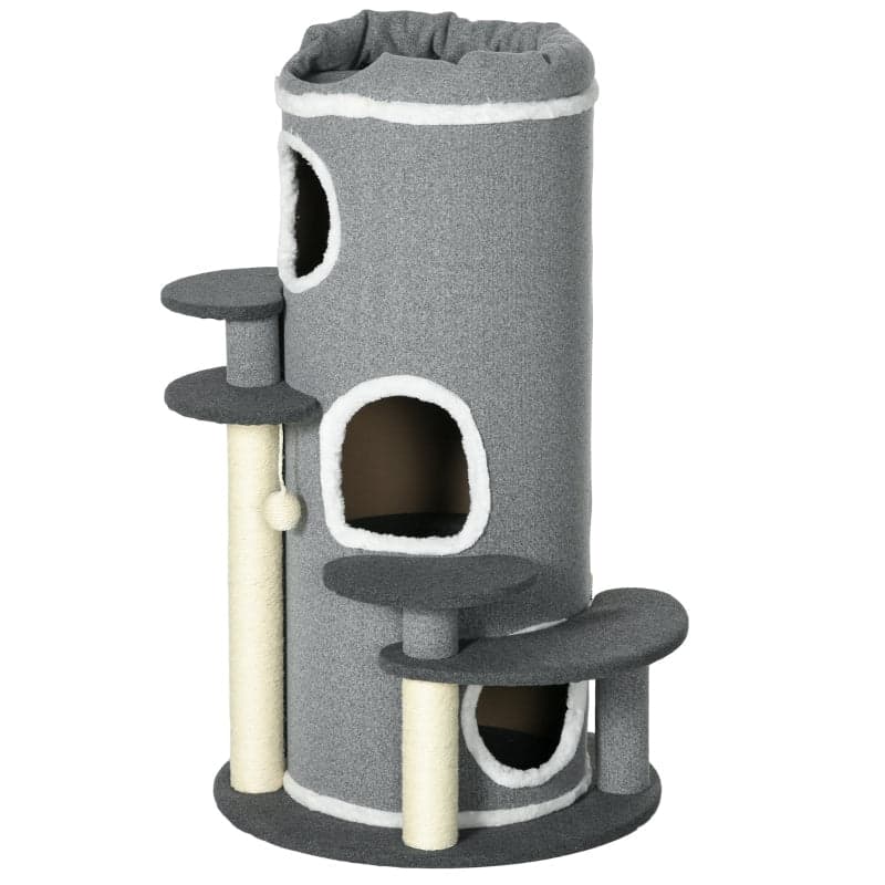 Rootz Pawhut Cat Tree Ultimate Skrapstolpe Cat Climbing Tower
