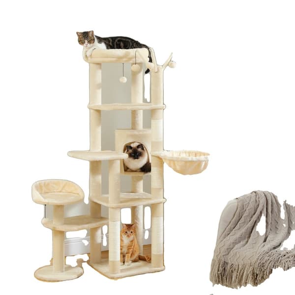 Stor Katt Träd Torn, Multi-Lager Design, Stabil Säker Konstruktion ...