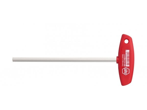 Wiha 00910, T-handtag insexnyckel, metrisk, 1 del, T-handtag med kort arm, krom vanadiumstål, 3 ...