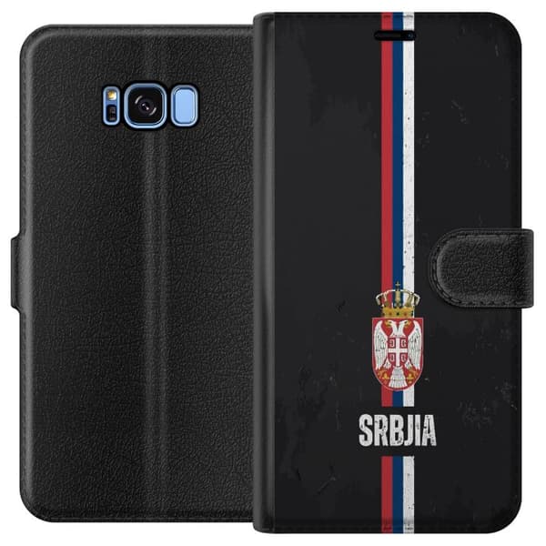 Samsung Galaxy S8 Plånboksfodral Serbiska flaggan med dubbelhövdad örn ...