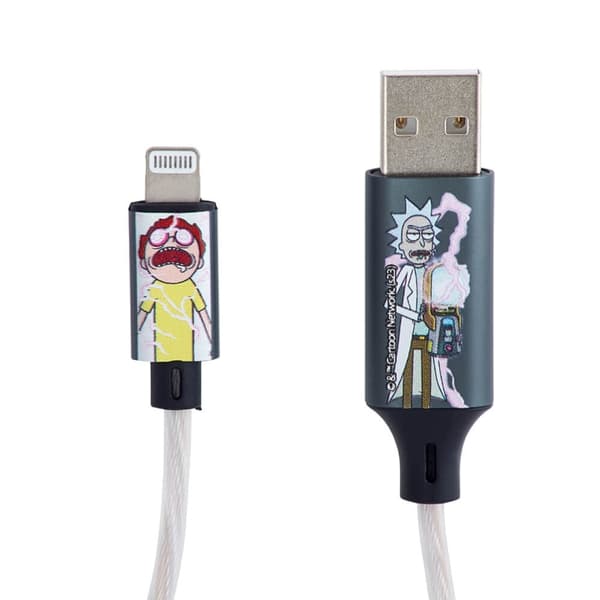 RICK&MORTY USB A til Lightning Light-Up 1,2m MFI Shock | CDON