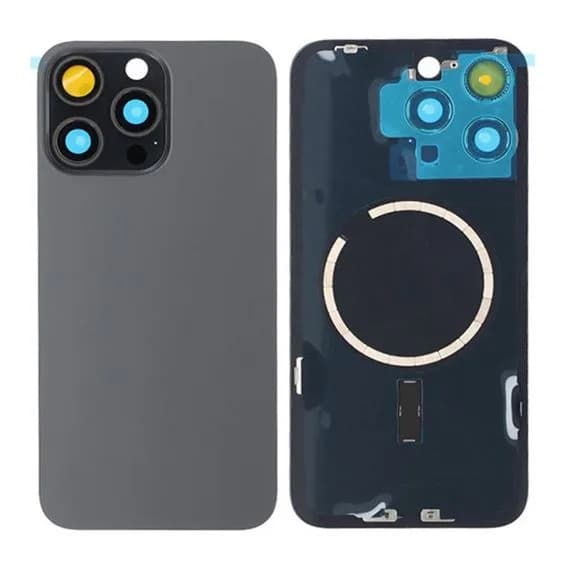 iPhone 15 Pro Max Baksida Glas med Magsafe Magnet - Svart | CDON