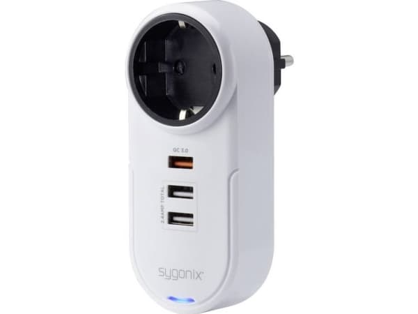 Sygonix SY-4512994 mellomkontakt med USB hvit (SY-4512994) | CDON