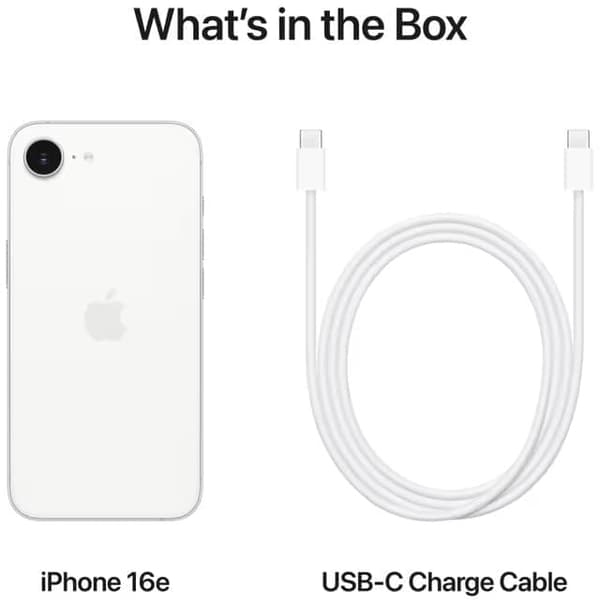 Apple iPhone 16e 128GB Vit | CDON