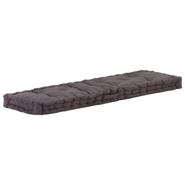 vidaXL Dyna till pallsoffa bomull 120x40x7 cm antracit | CDON