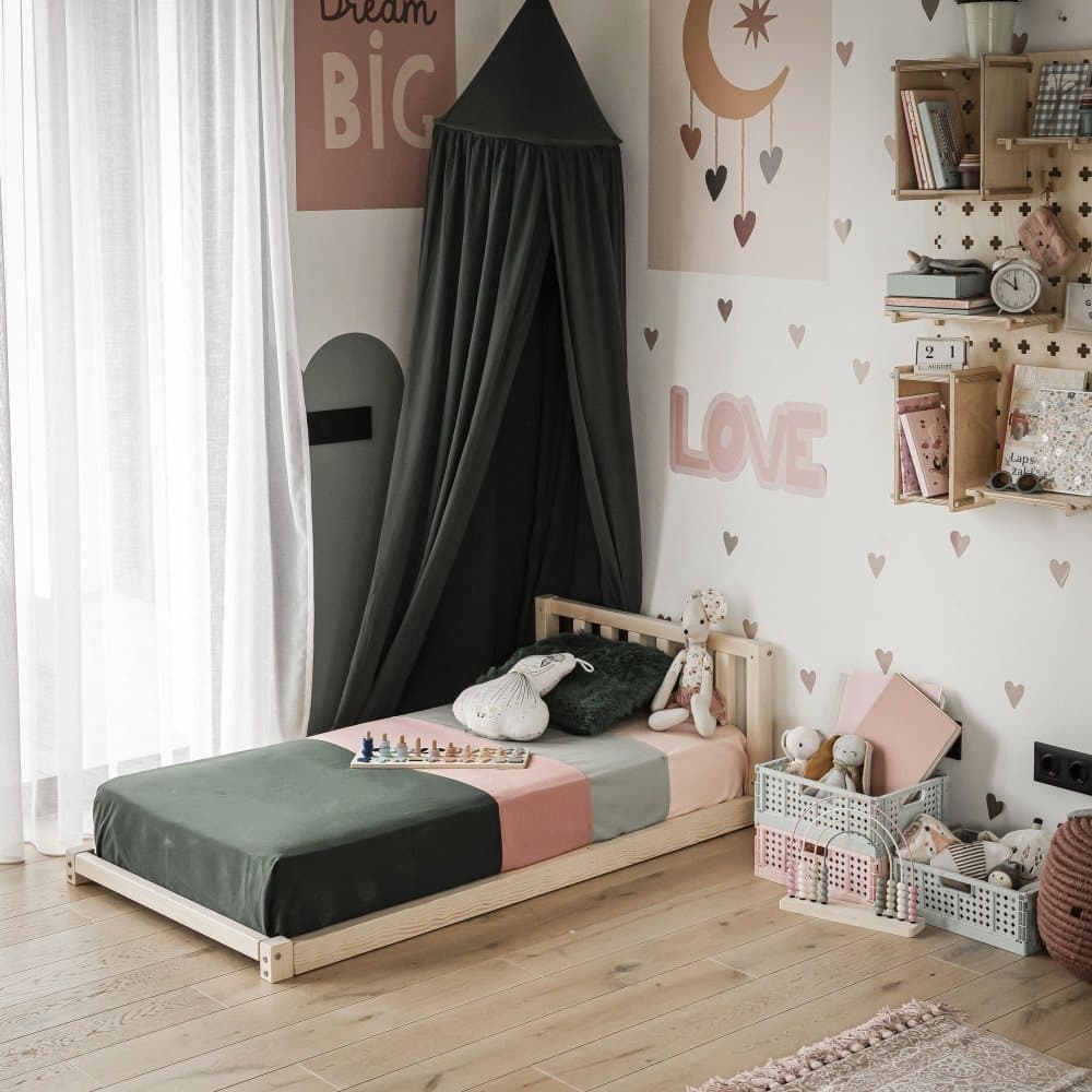 Højseng til børn, gulvseng, Montessori seng, Småbørnsseng, Sengestel i ...