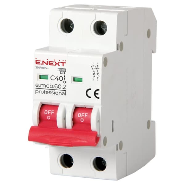 E.NEXT p042021 Sikring til afbryder PRO 2P C 40A 6kA 230/400V AC | CDON