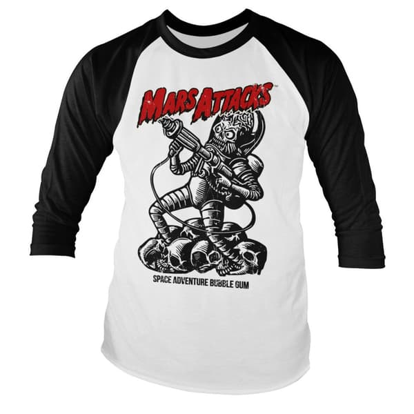 Mars Attacks - Space Adventure Bubbel Gum Baseball Long Sleeve Tee | CDON