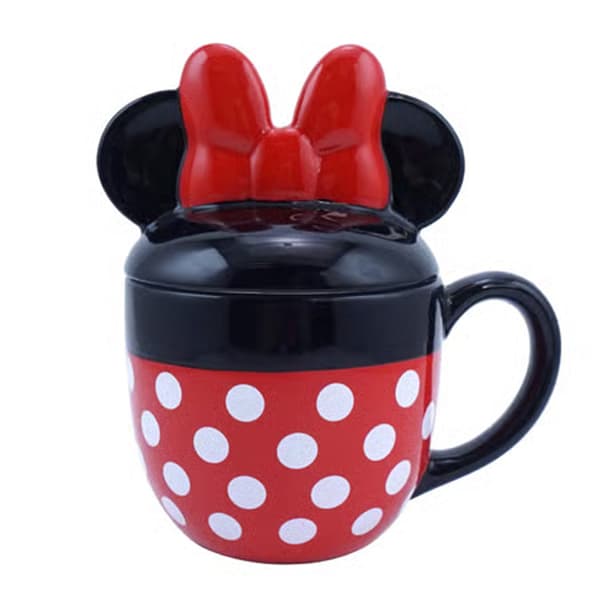 Minnie Mouse Shaped 425ml Mug With Lid | CDON