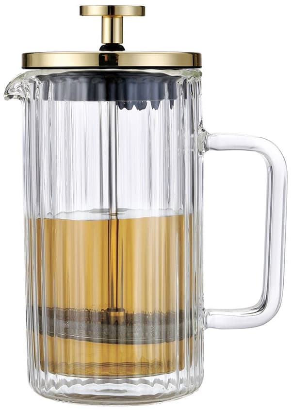 Kaffe och te infusionsglas 600ml French Press guld KLAUSBERG KB-7760 | CDON