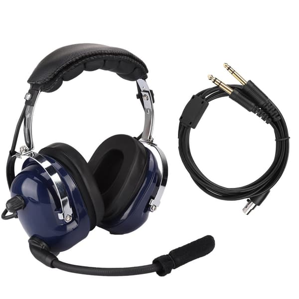 Aviation Pilot Headset - Dual Plug, Brusreducering, 3,5 mm | CDON