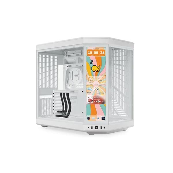 PC-chassi - Hyte - Y70 Touch Infinite - Vit - Härdat glas - Modern ...