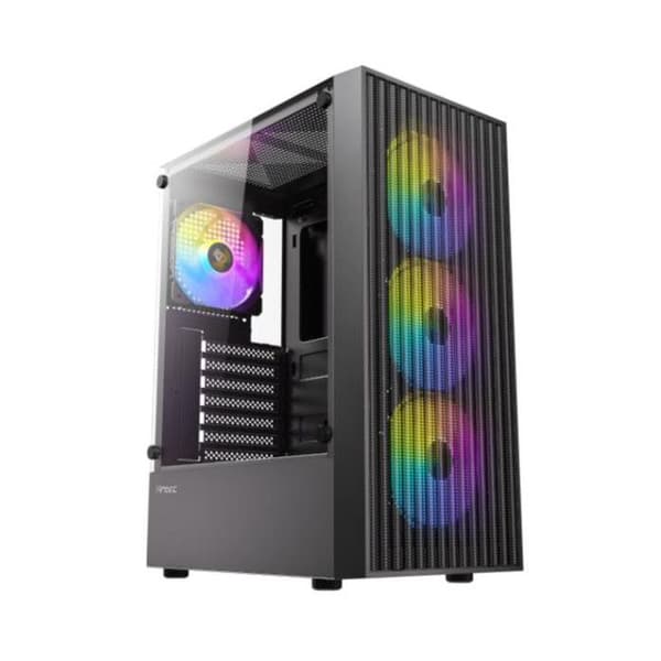 Antec AX27 RGB Elite Chassi Mid-Tower ATX med Tempererat Glas och RGB ...