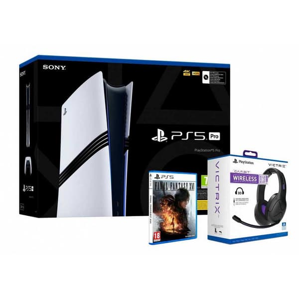 Sony Ps5 Pro + Final Fantasy Xvi + Victrix Gambit Wireless Headphones ...
