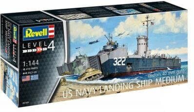 Revell US Navy Landing Ship Medium (Bofors 40mm gun) 1:144 | CDON