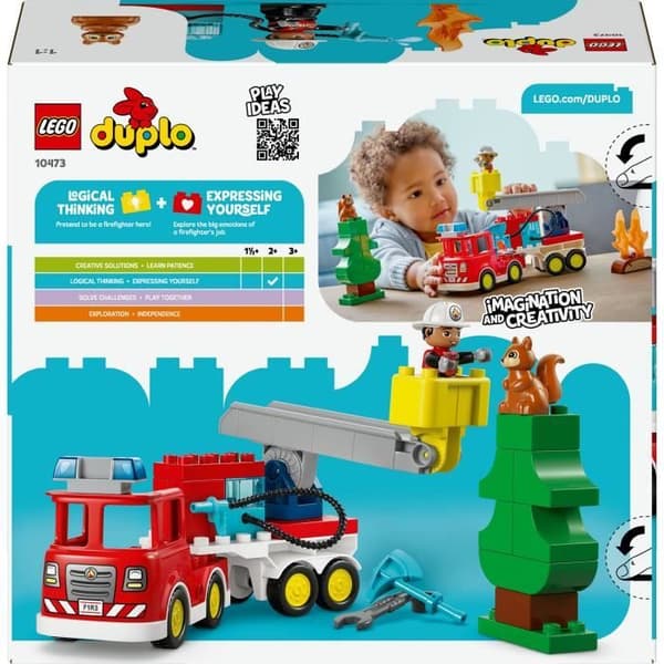 LEGO DUPLO Min Stad 10473 Brandbilen - Pedagogisk Leksak för Kille ...