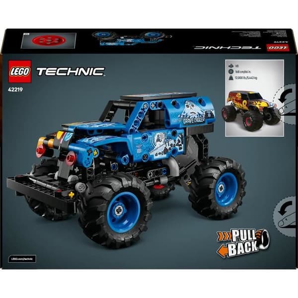 LEGO Technic 42219 Monster Jam Grave Digger - Eld och Is - Byggset från ...