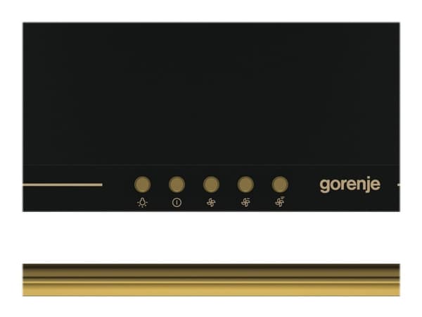 Gorenje WHC63CLB - Kåpa - skorsten - bredd: 60 cm - djup: 50 cm - utsug ...