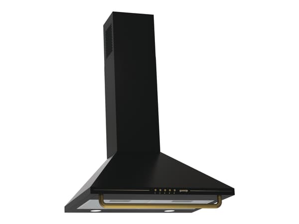 Gorenje WHC63CLB - Kåpa - skorsten - bredd: 60 cm - djup: 50 cm - utsug ...