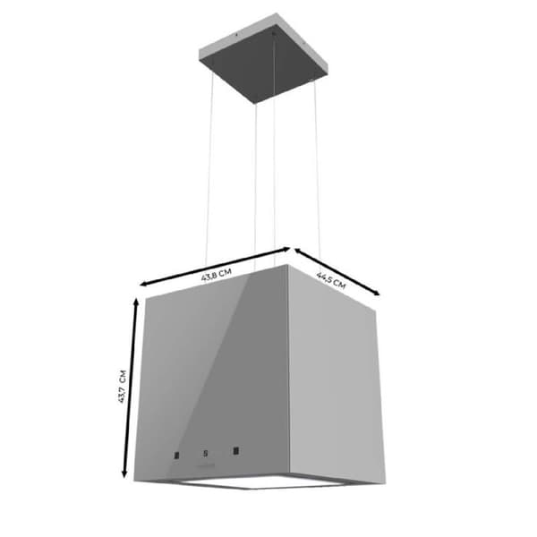 Köksfläkt - Bolero - Flux CCT 448000 - Grå Glas - 800 m3/h - A++ | CDON