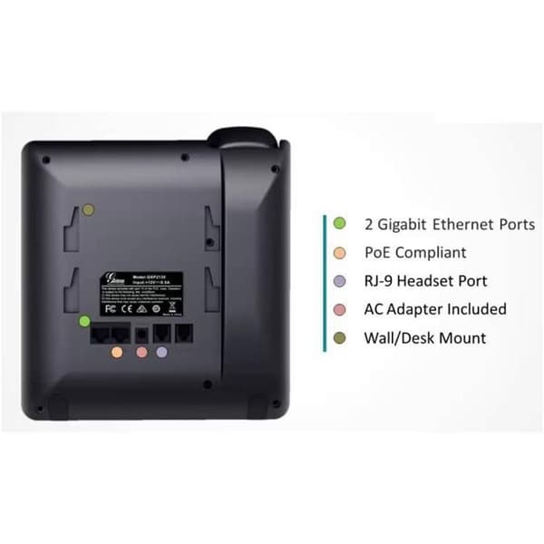 GRANDSTREAM GXP 2130 HD VoIP-telefon - 3 linjer - LCD-färgskärm ...