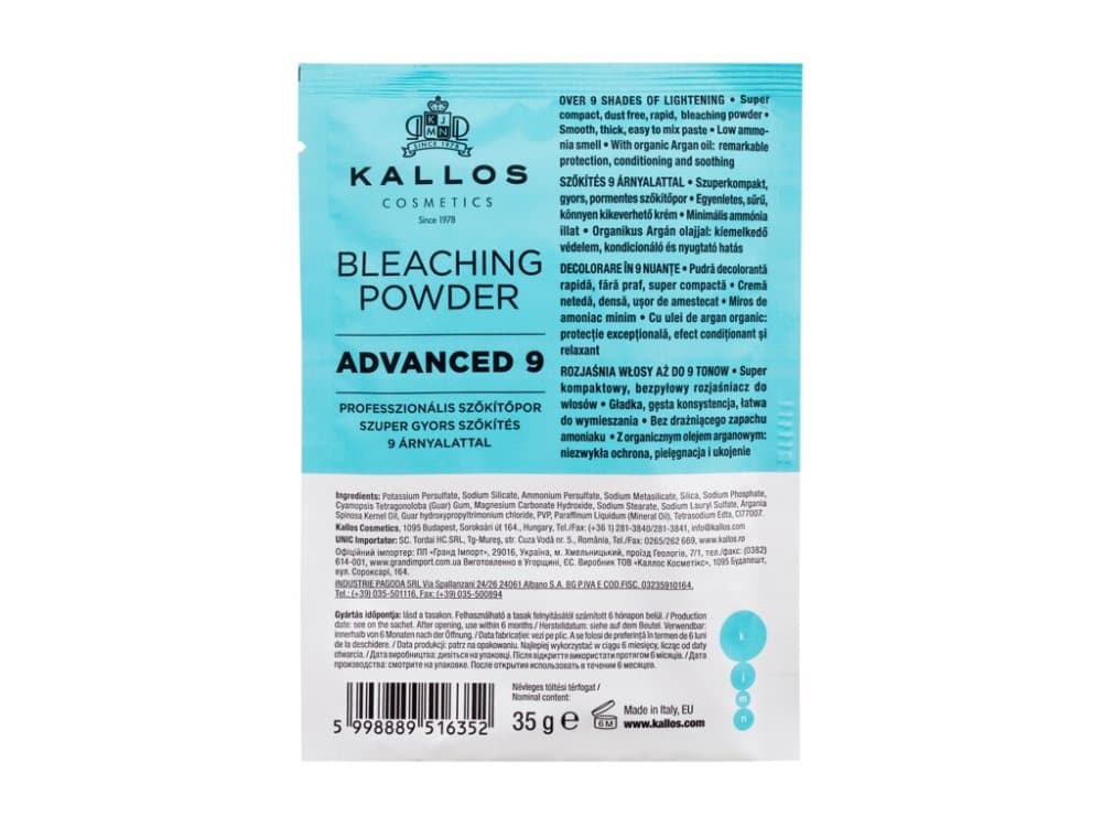 Kallos KJMN Advanced 9 Bleaching Powder 35 g | CDON