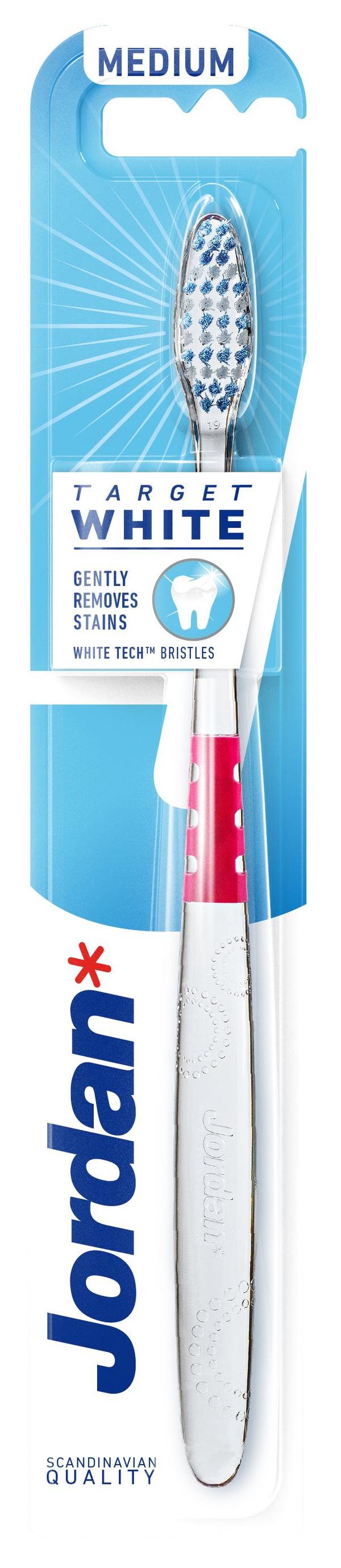 JORDAN Tandborste Target Vit Medium | CDON