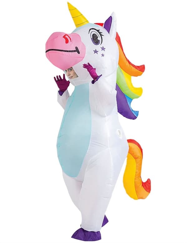 Voksen kæmpe oppustelig enhjørning kostume. Size-Standard | CDON