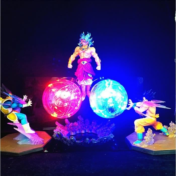 5 St Ball Z Goku Vegeta Vs Broly Led Lampa Actionfigurer Leksak Anime