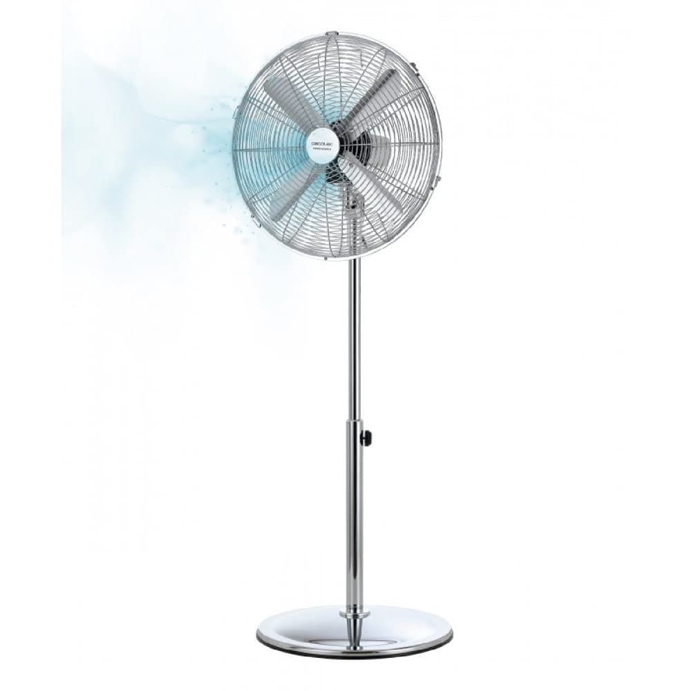 Cecotec Stand fan with 50 W and chrome finish, 16 inches, 3 speeds ...